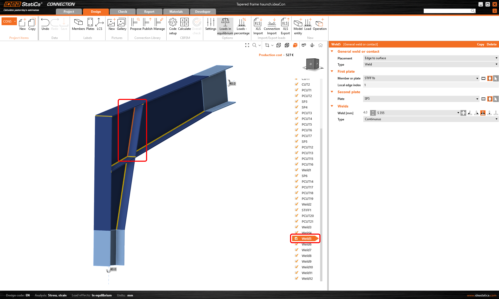 Weld / Welds in IDEA StatiCa | IDEA StatiCa